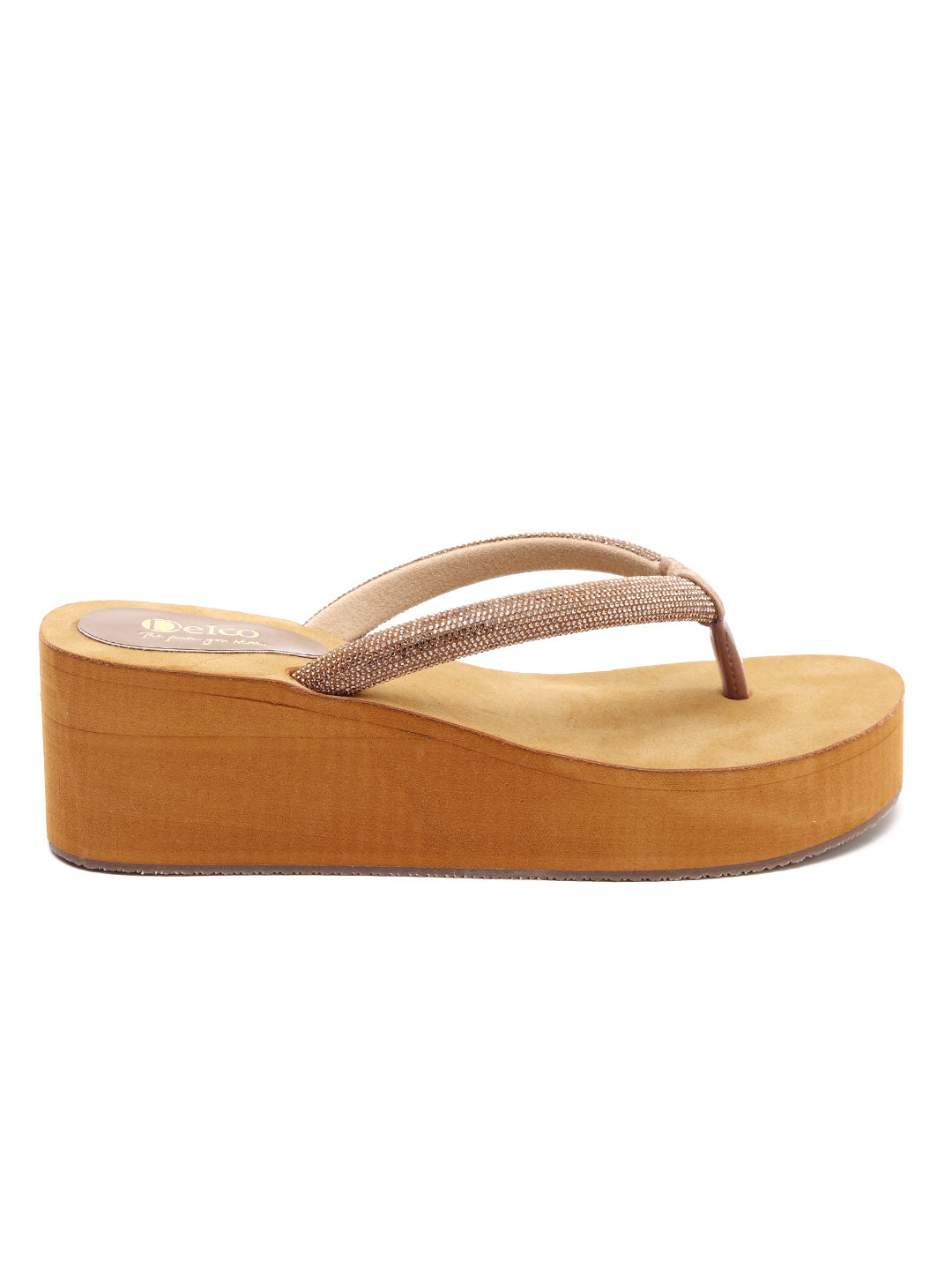 Chic Stone Platform Chappals – DELCO SHOES
